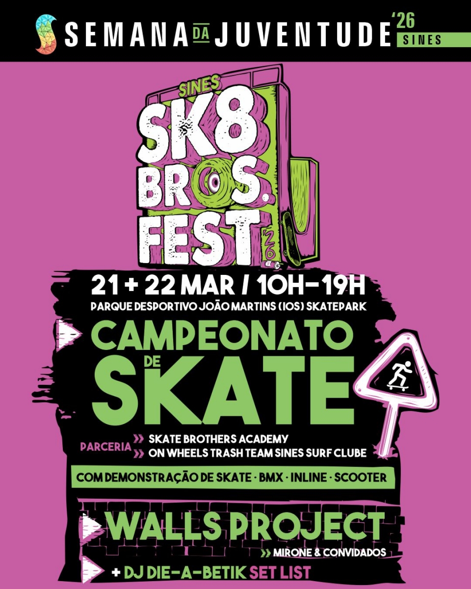 Parque João Martins recebe neste fim de semana o SK8 Brofest | Rádio Sines